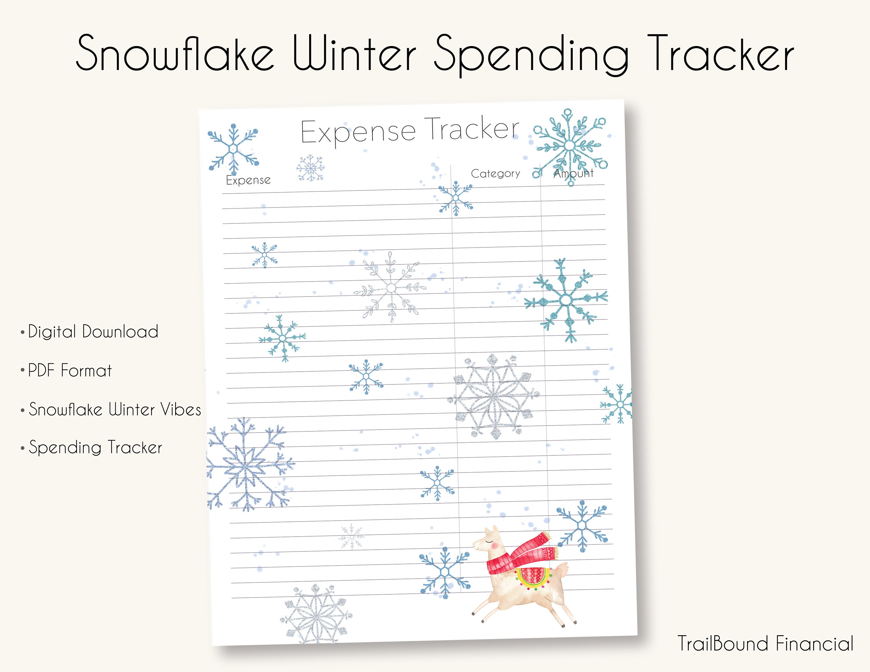 Holiday expense tracker printable - szfert