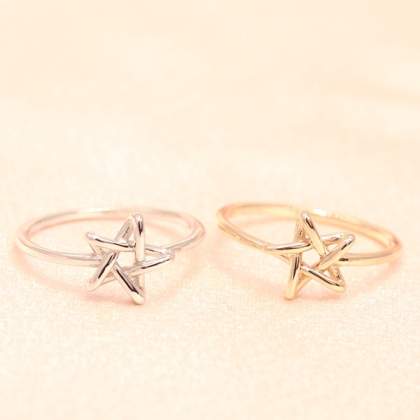 Gold Star Ring - Etsy