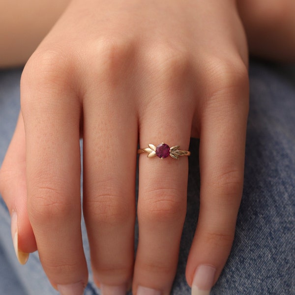 Rhodolite Ring - Etsy
