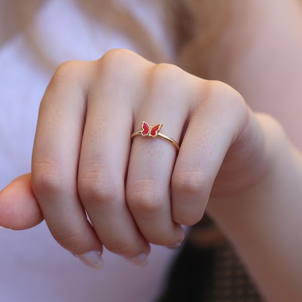 Gold Butterfly Ring - Etsy