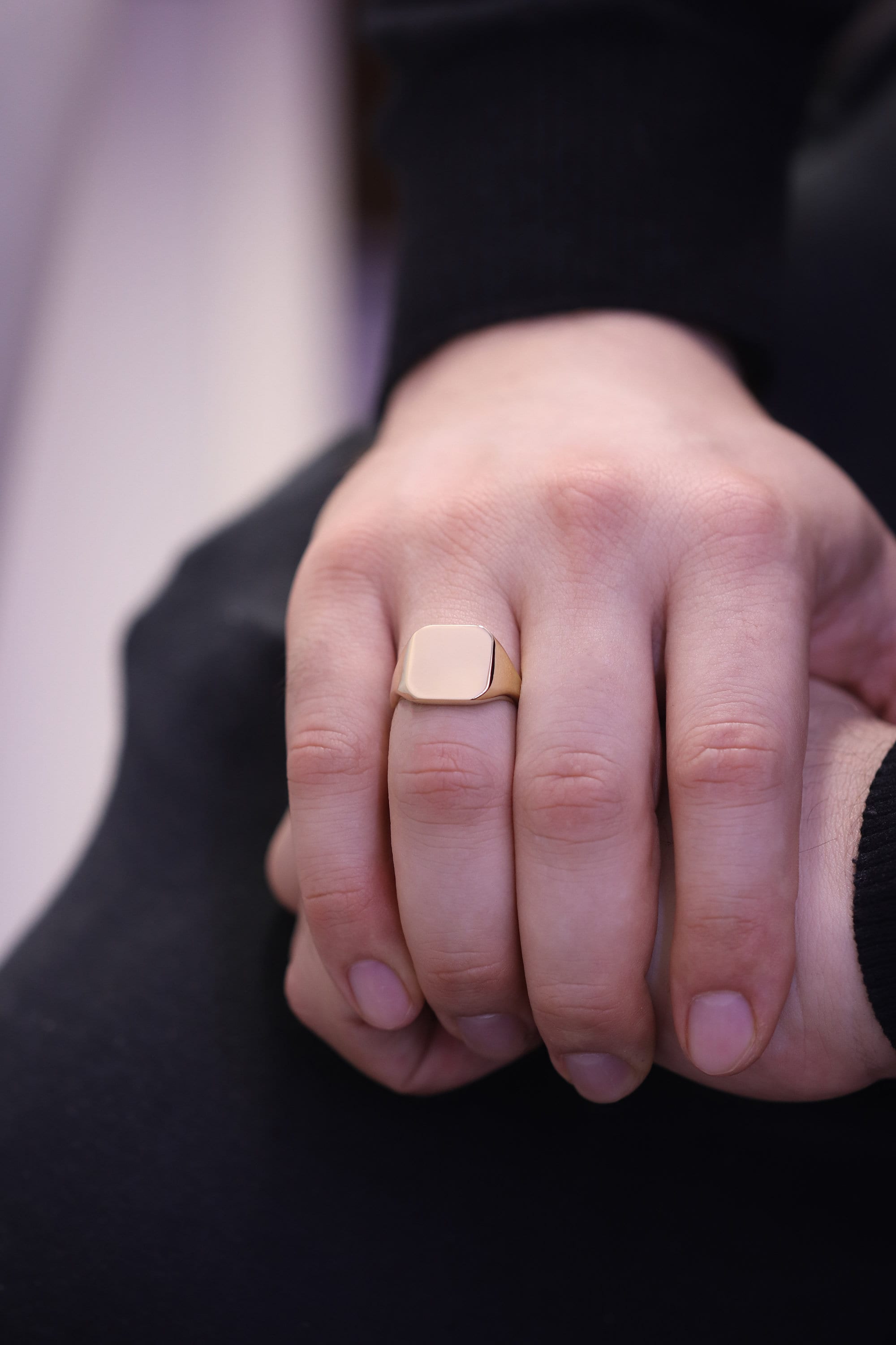 14k & 18k Gold Engraved 15x15mm Signet Ring for Men and Women | Etsy