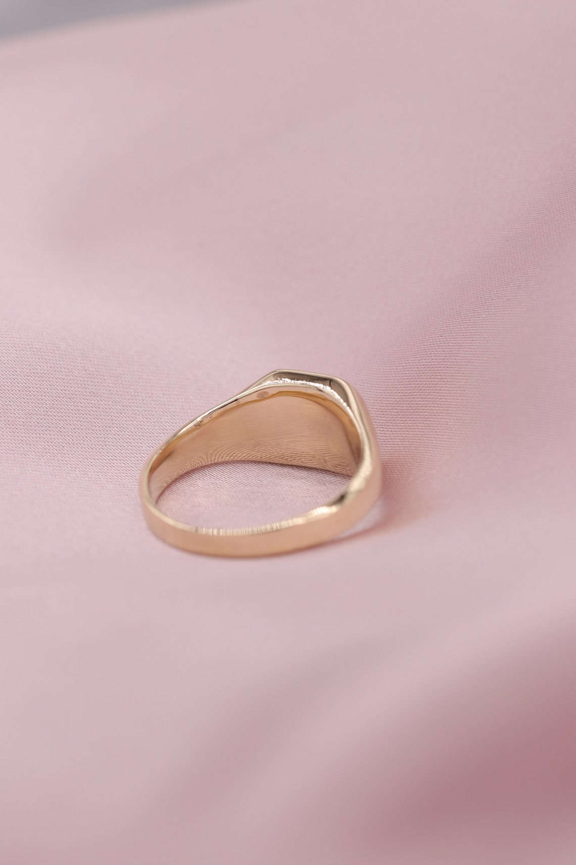 8k & 10k Gold Engraved Signet Ring for Men and Women/handmade - Etsy