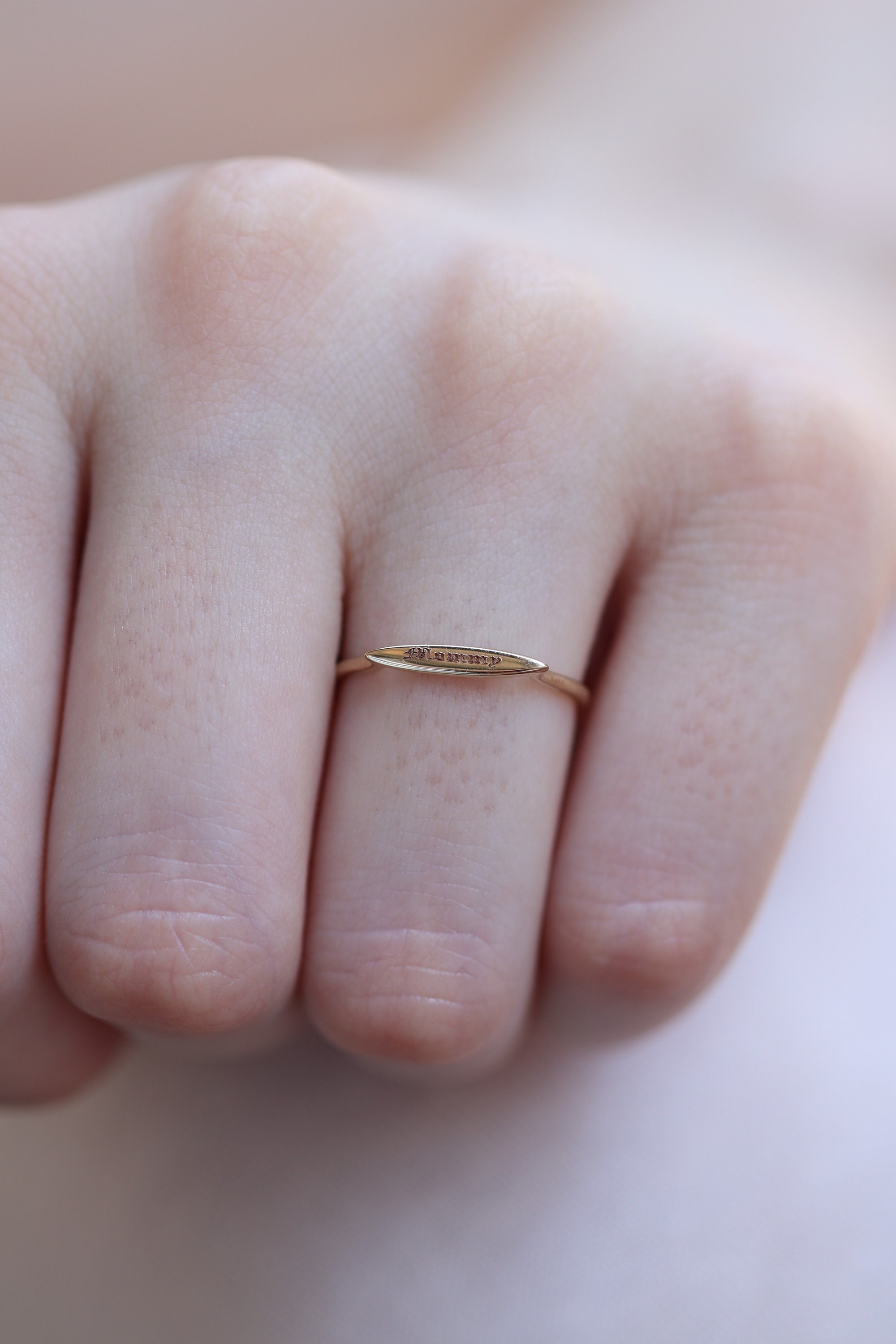 14k & 18k Gold Signet Ring / Gold Flat Signet Ring / Handmade | Etsy