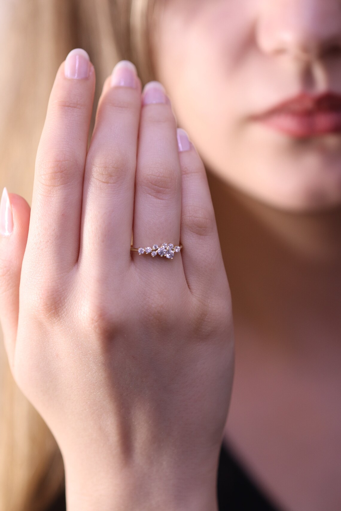 Diamond Stackable Ring / Diamond Wedding Band / 14k & 18k Gold - Etsy