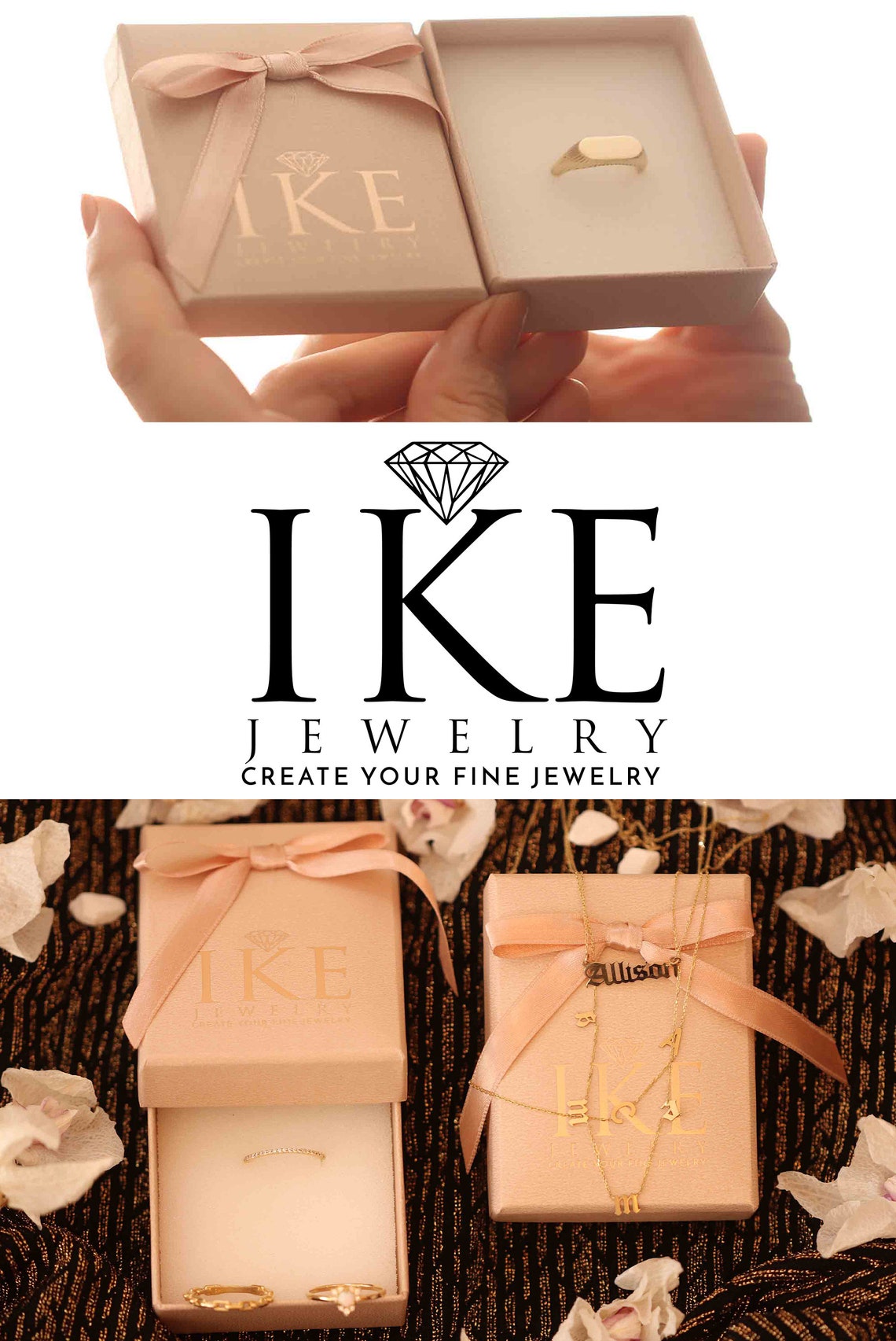 14k 18k Gold Arabic Name Ring / Handmade Gold Arabic Name Ring - Etsy