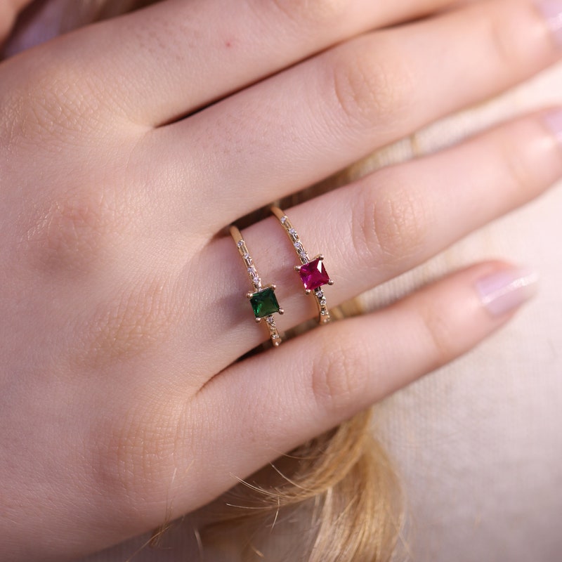 Emerald Ruby Ring - Etsy