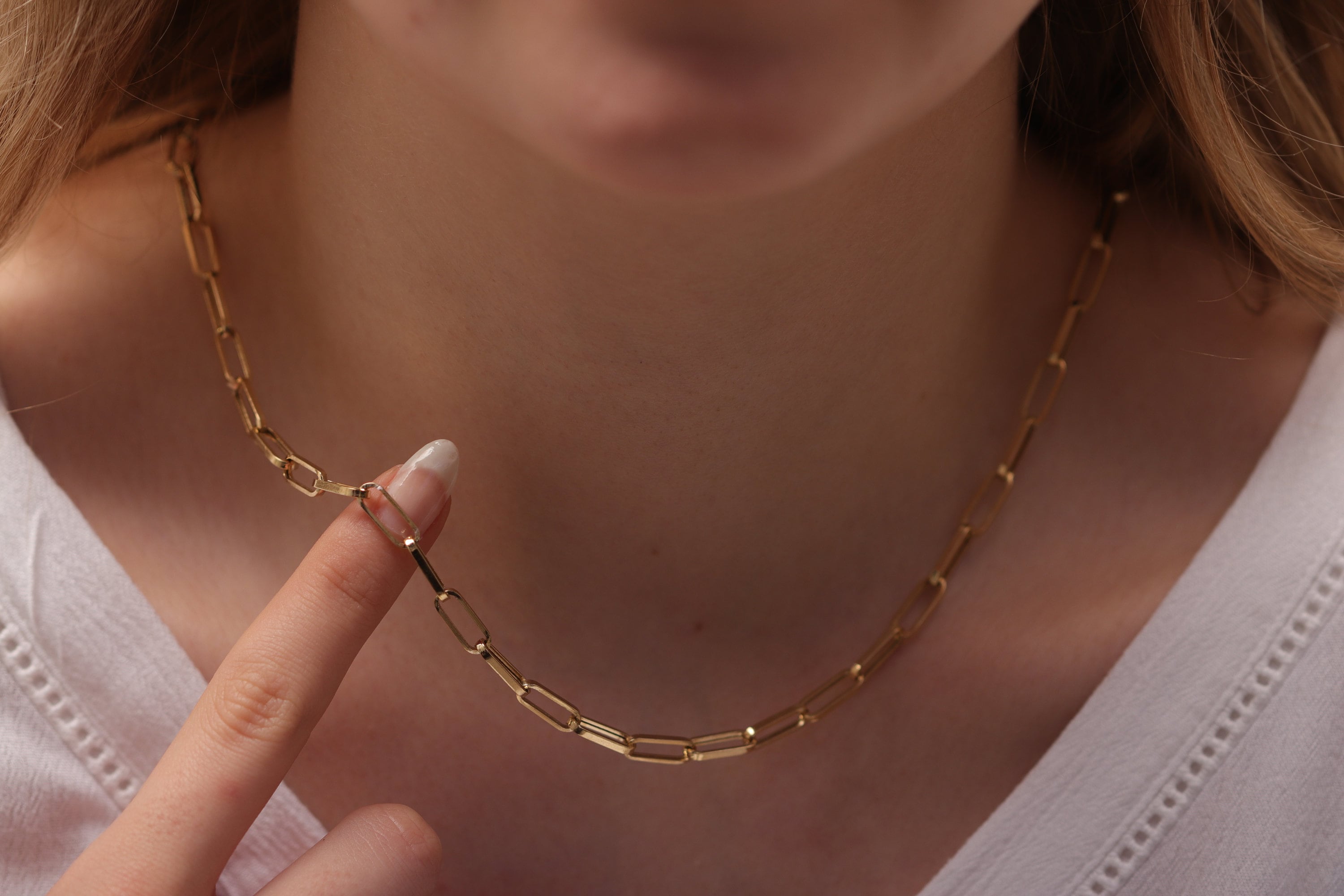 Gold Paper Clip A1 Necklace / 14k Handmade Gold Paper Clip | Etsy