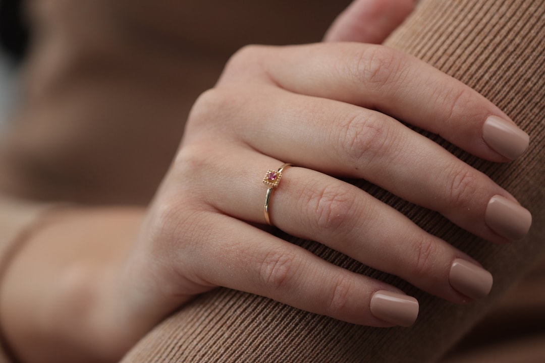 14k & 18k Gold Genuine Solitaire Ruby Ring / July Birthstone / Gold ...