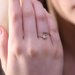 Gold Clover Ring / Gold Four Leaf Ring / Handmade Good Luck Ring ...