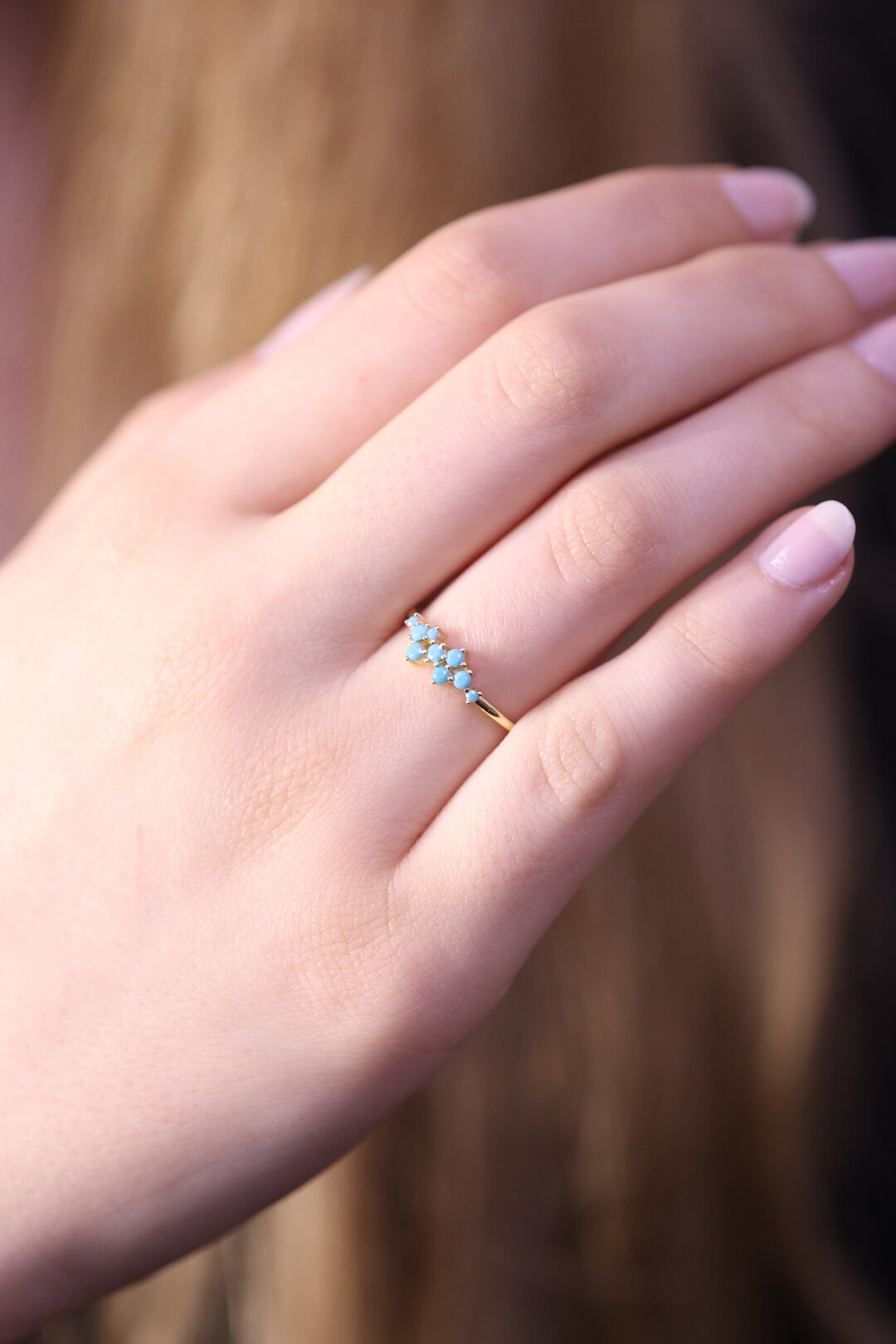 Handmade Turquoise Ring / Turquoise Gold Ring / Turquoise Jewelry / 14k ...