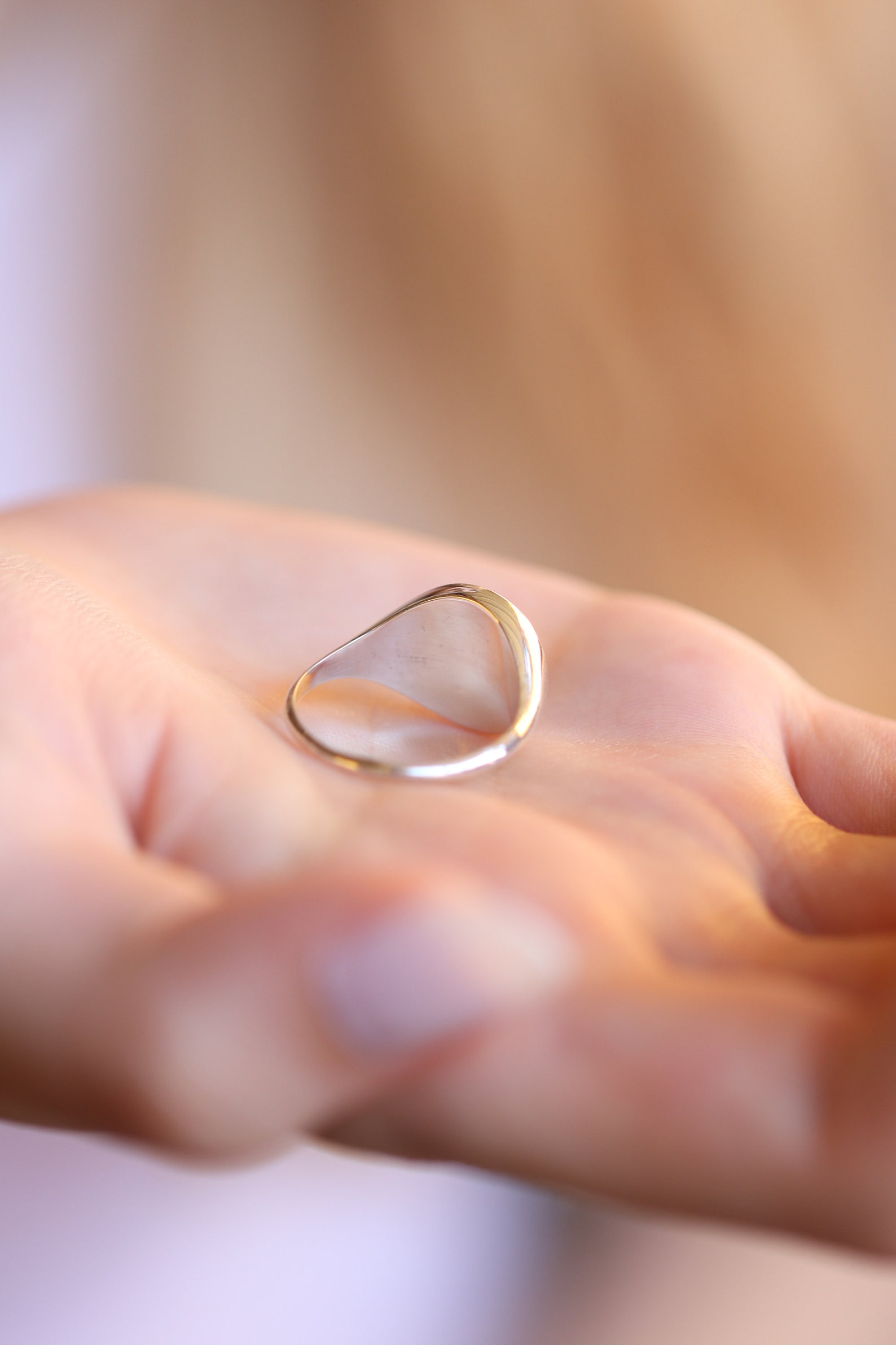 14k & 18k Gold Engraved Signet Ring / Handmade Signet Ring / Gold ...