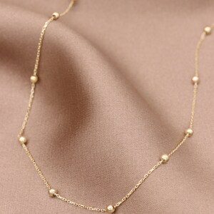 14k 18k Gold Beads Necklace / Handmade Beads Necklace / Gold Beads ...