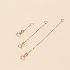 14k 18k Solid Gold Necklace or Bracelet Extender, Removal Solid Gold ...