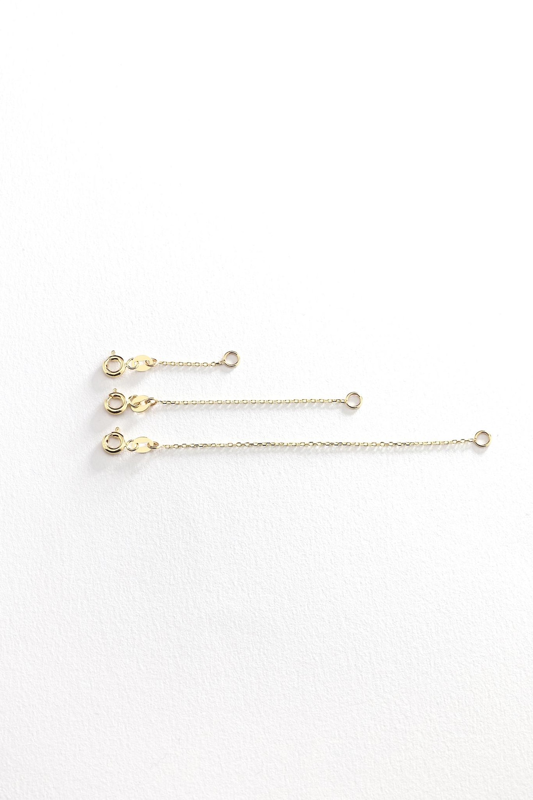 14k 18k Solid Gold Necklace or Bracelet Extender, Removal Solid Gold ...