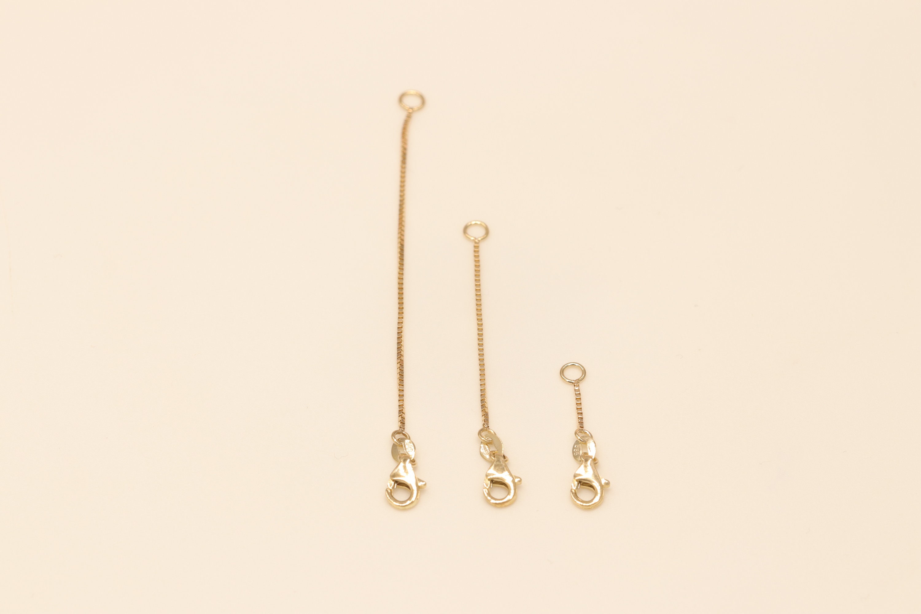 14k Solid Gold Box Link Necklace or Bracelet Extender in - Etsy