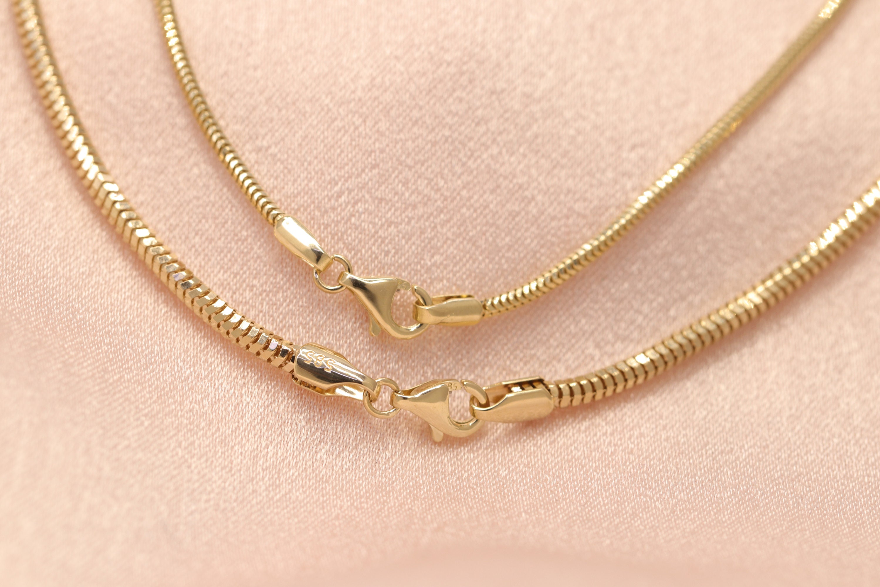 14k Gold Snake Necklace / Handmade Gold Snake Necklace / Gold | Etsy