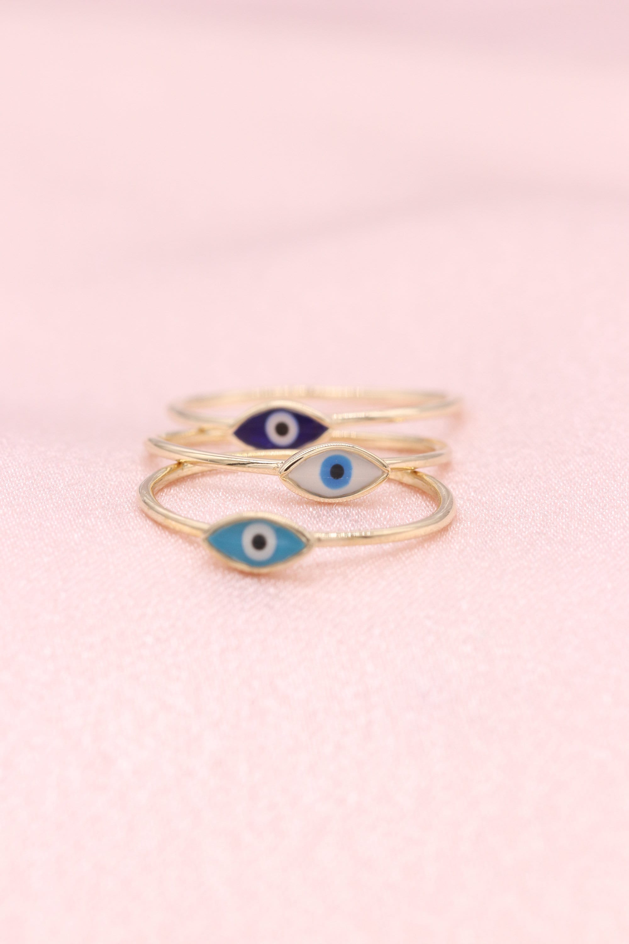 Gold Evil Eye Ring / Handmade Evil Eye Ring / 14k 18k Gold | Etsy