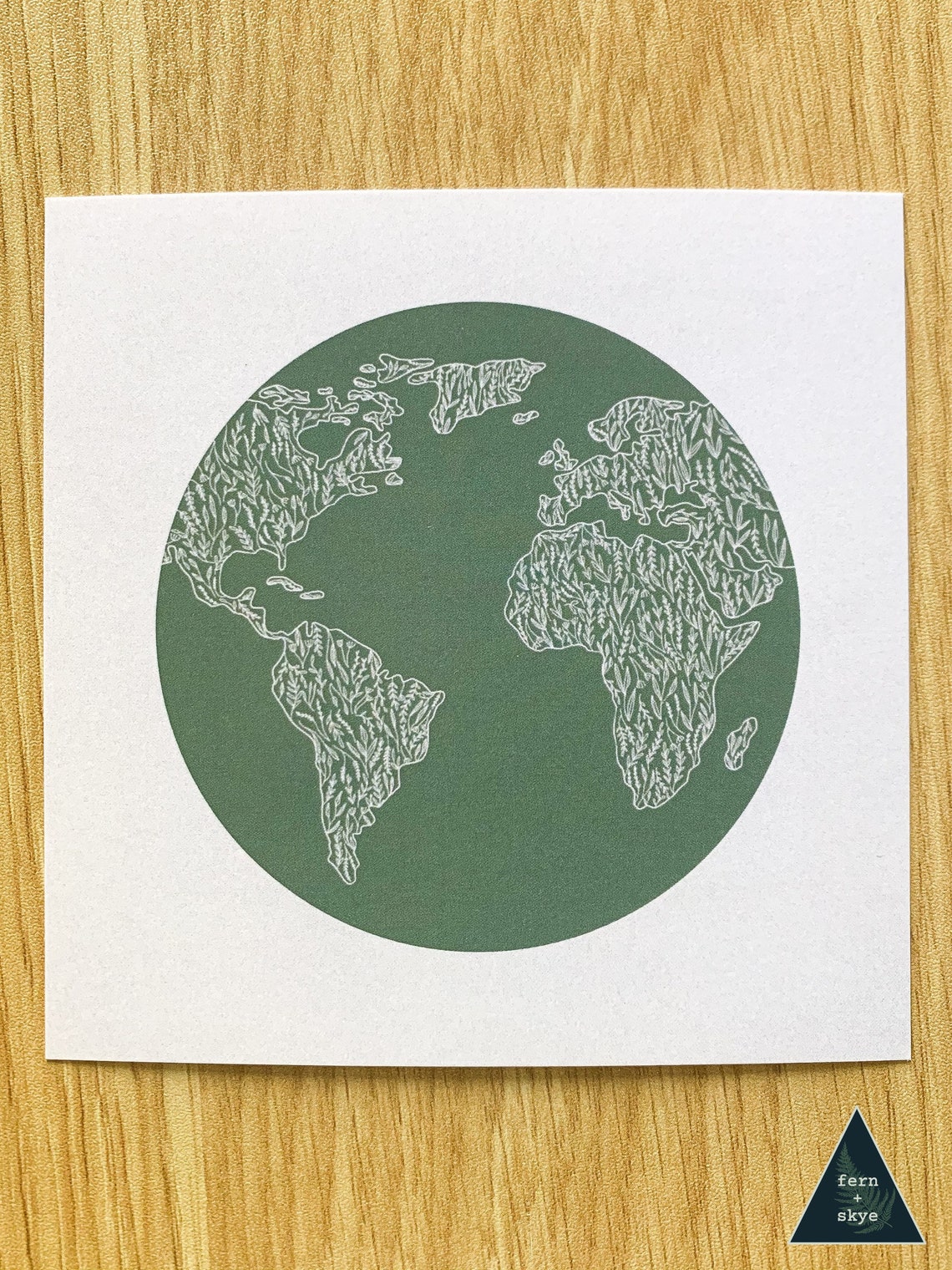 Floral Globe Mini Print Planet Earth Print Small Globe - Etsy