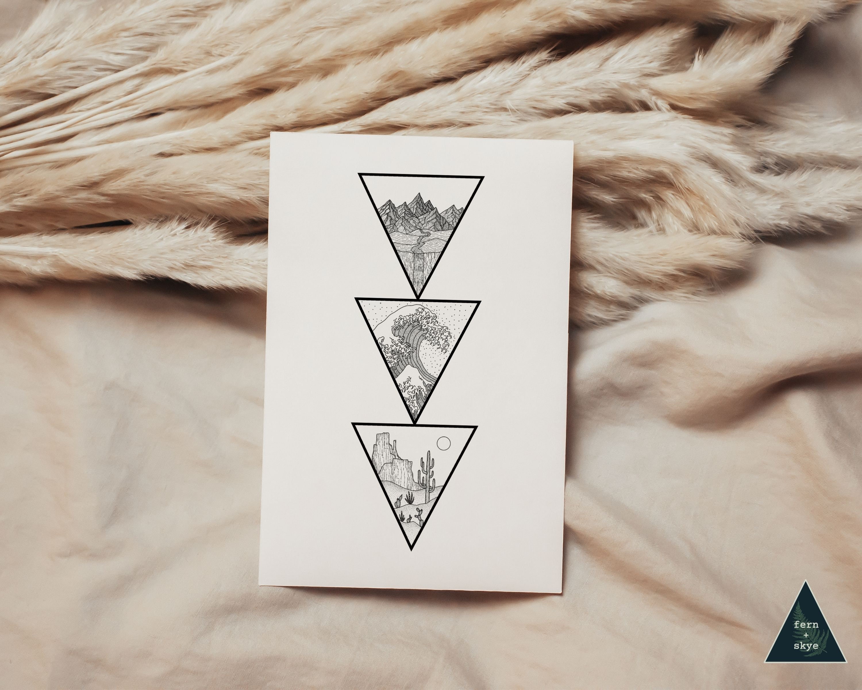 Nature Biomes Triangle Sustainable 4x6 Greeting Card 100% Recycled Eco ...