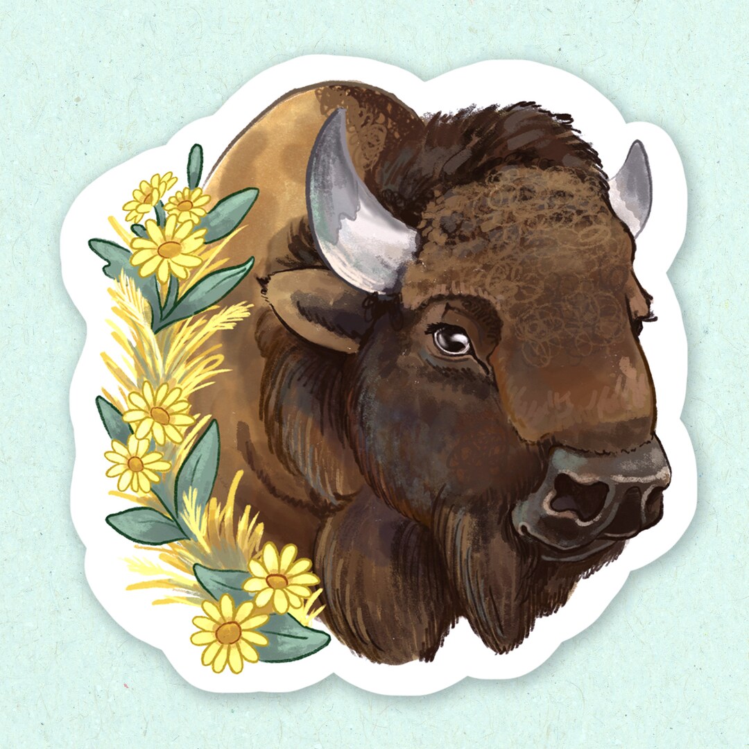 American Bison Sticker - Etsy