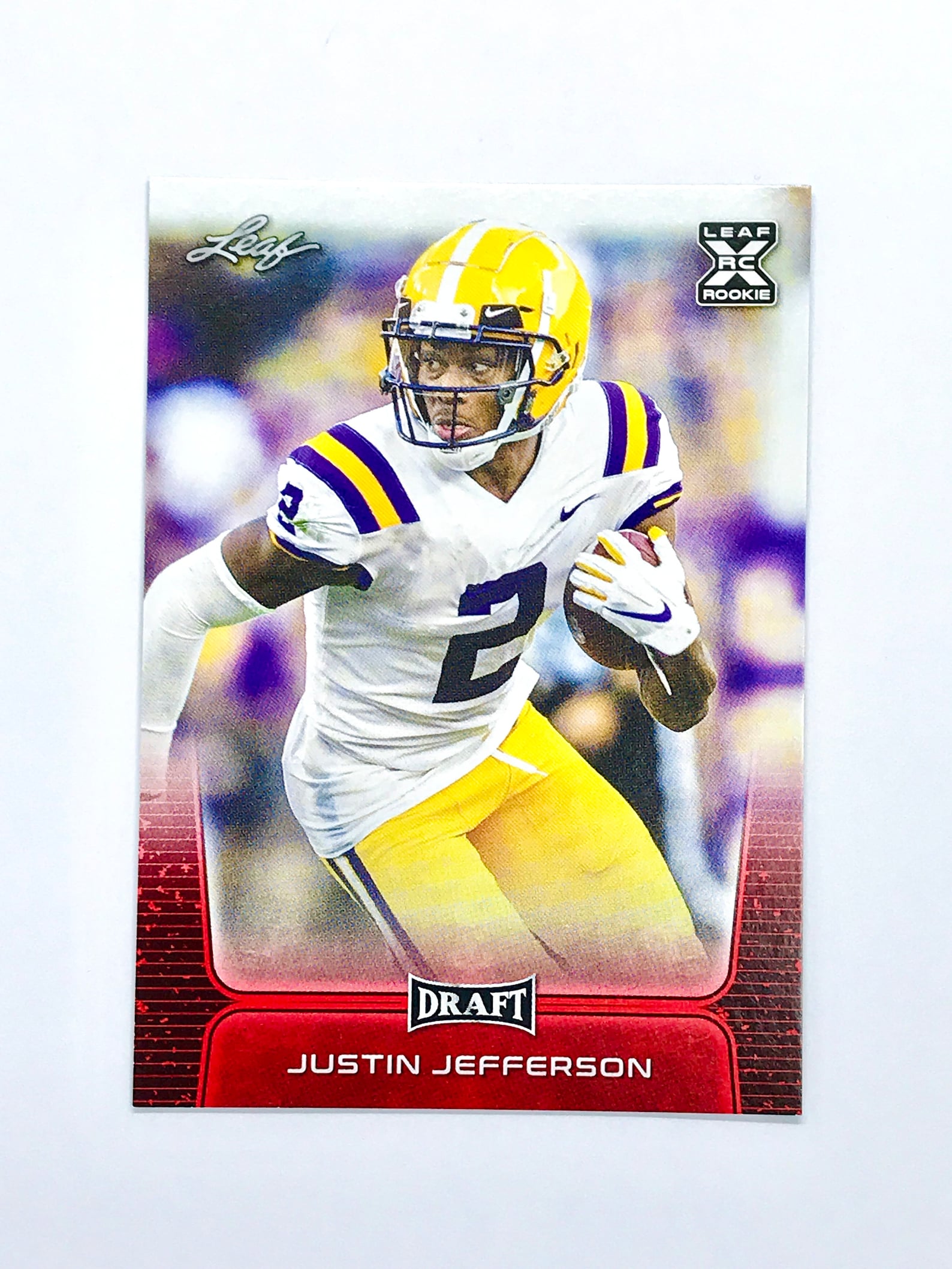 Justin Jefferson Rookie Card 2021 Leaf Football Red Variation | Etsy