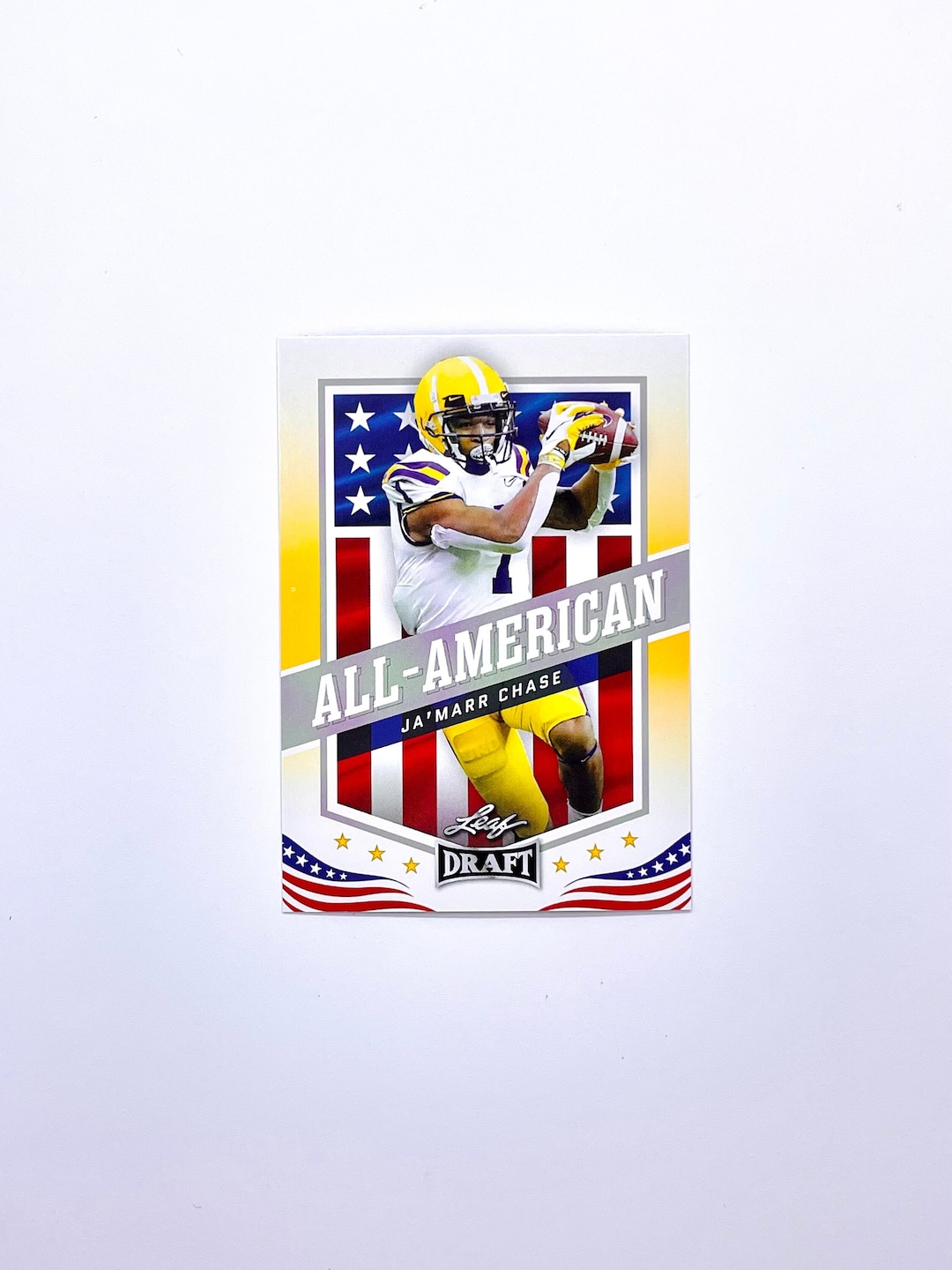 Jamarr Chase Rookie Card 2021 Leaf All-american Insert Yellow - Etsy Canada