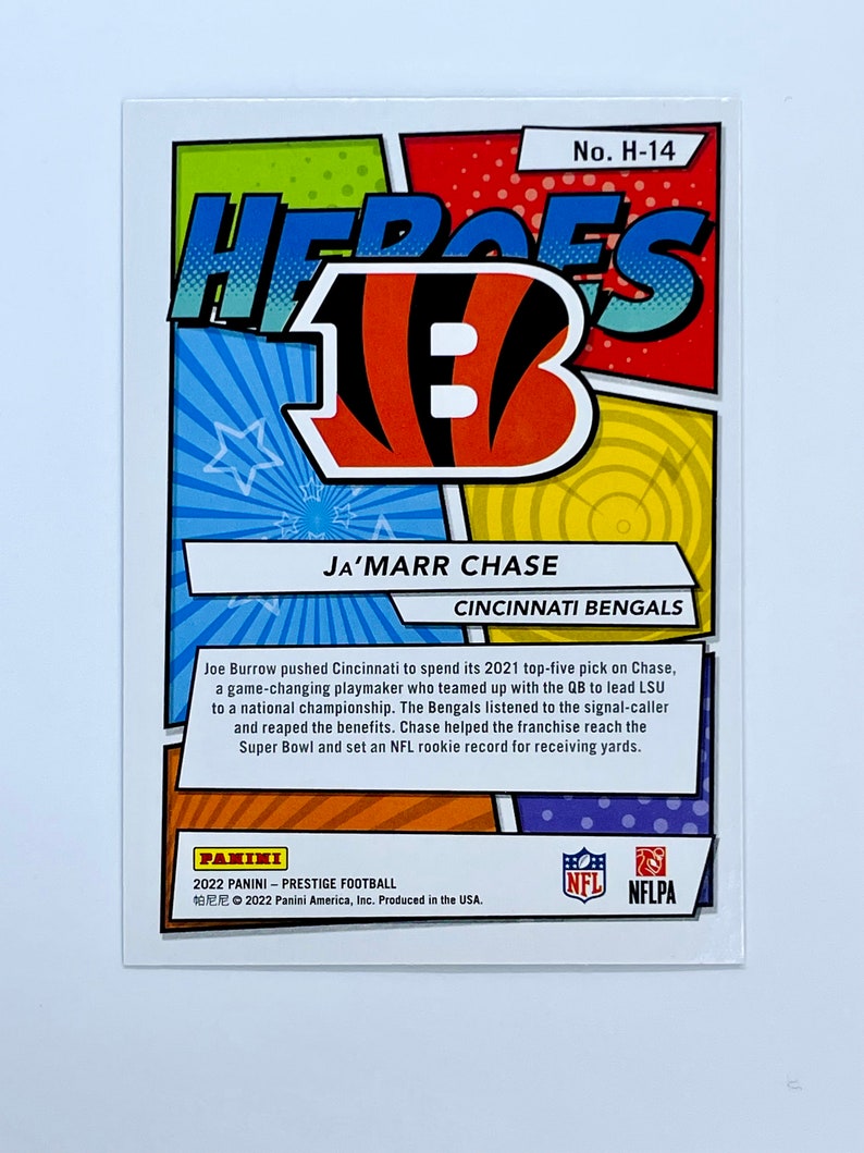 Jamarr Chase 2022 Panini Prestige Heroes Insert Card H-14 - Etsy
