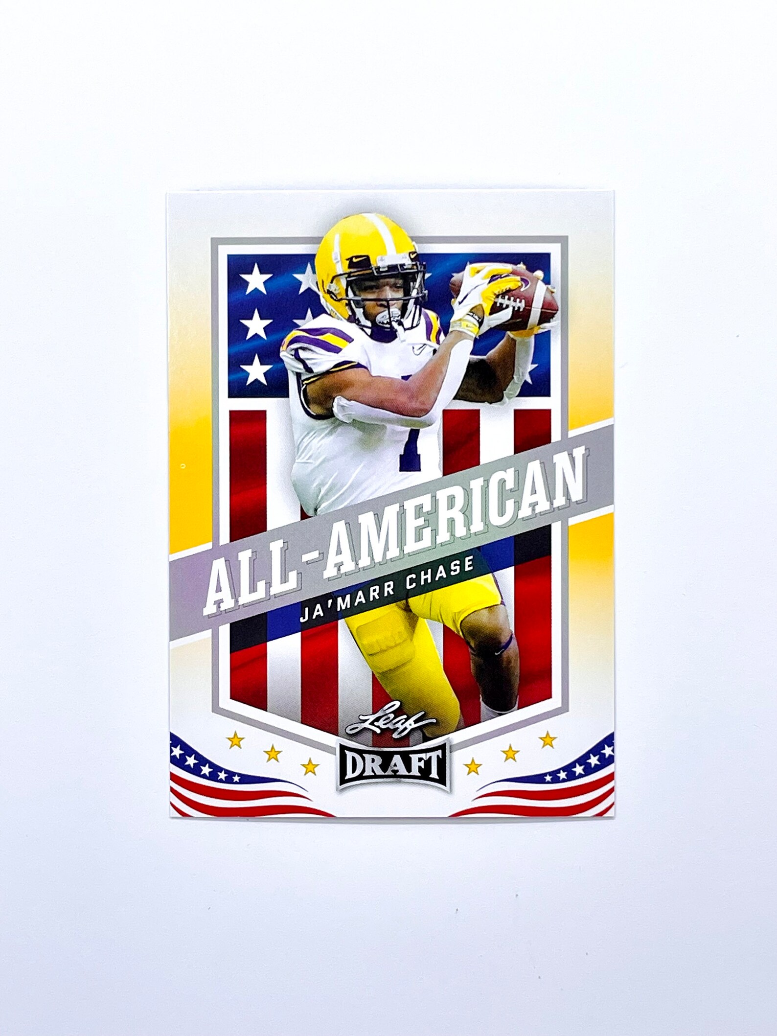 Jamarr Chase Rookie Card 2021 Leaf All-american Insert Yellow - Etsy Canada