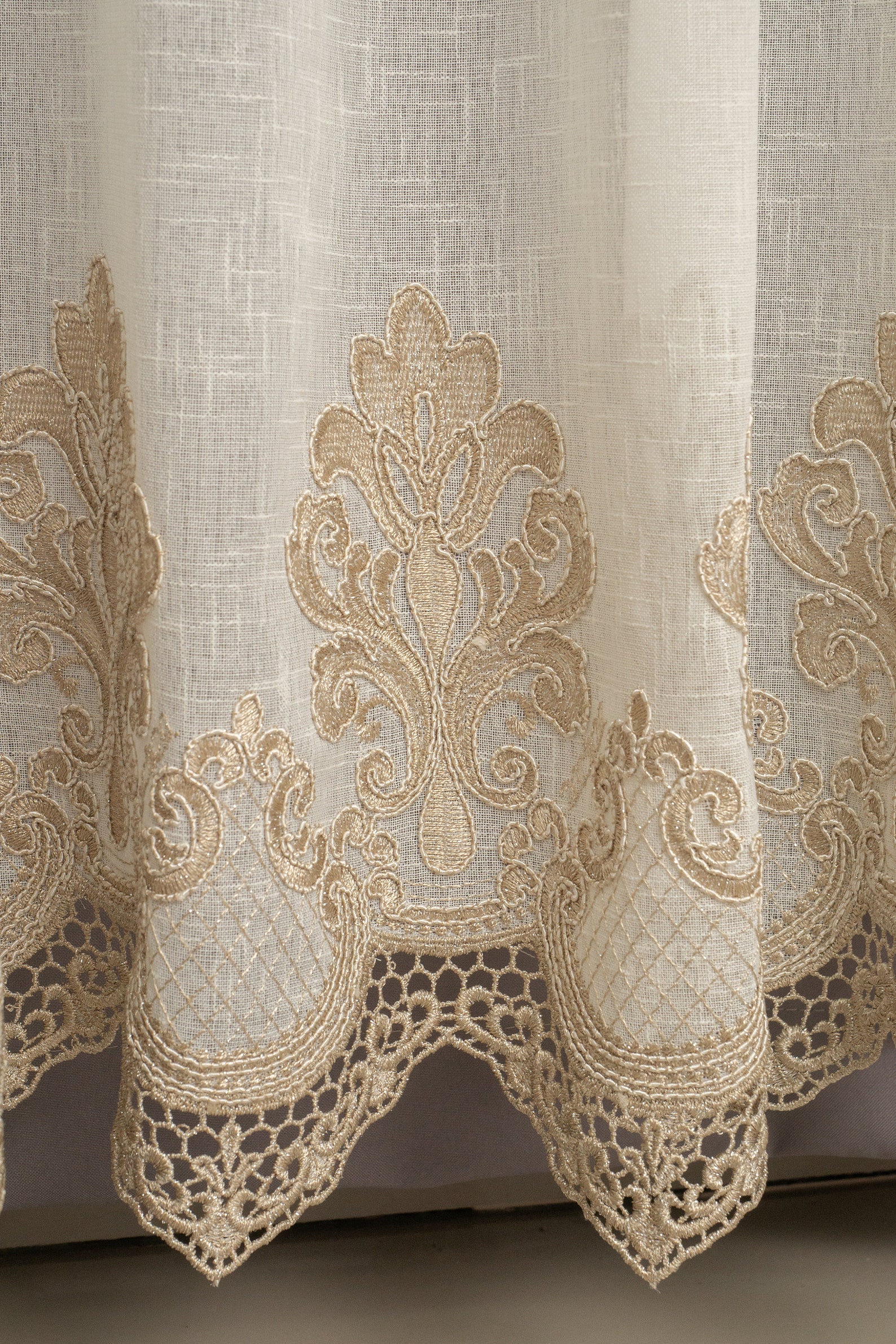 Linen Curtain (T807), Embroidered Linen Curtain, Interior Curtains ...