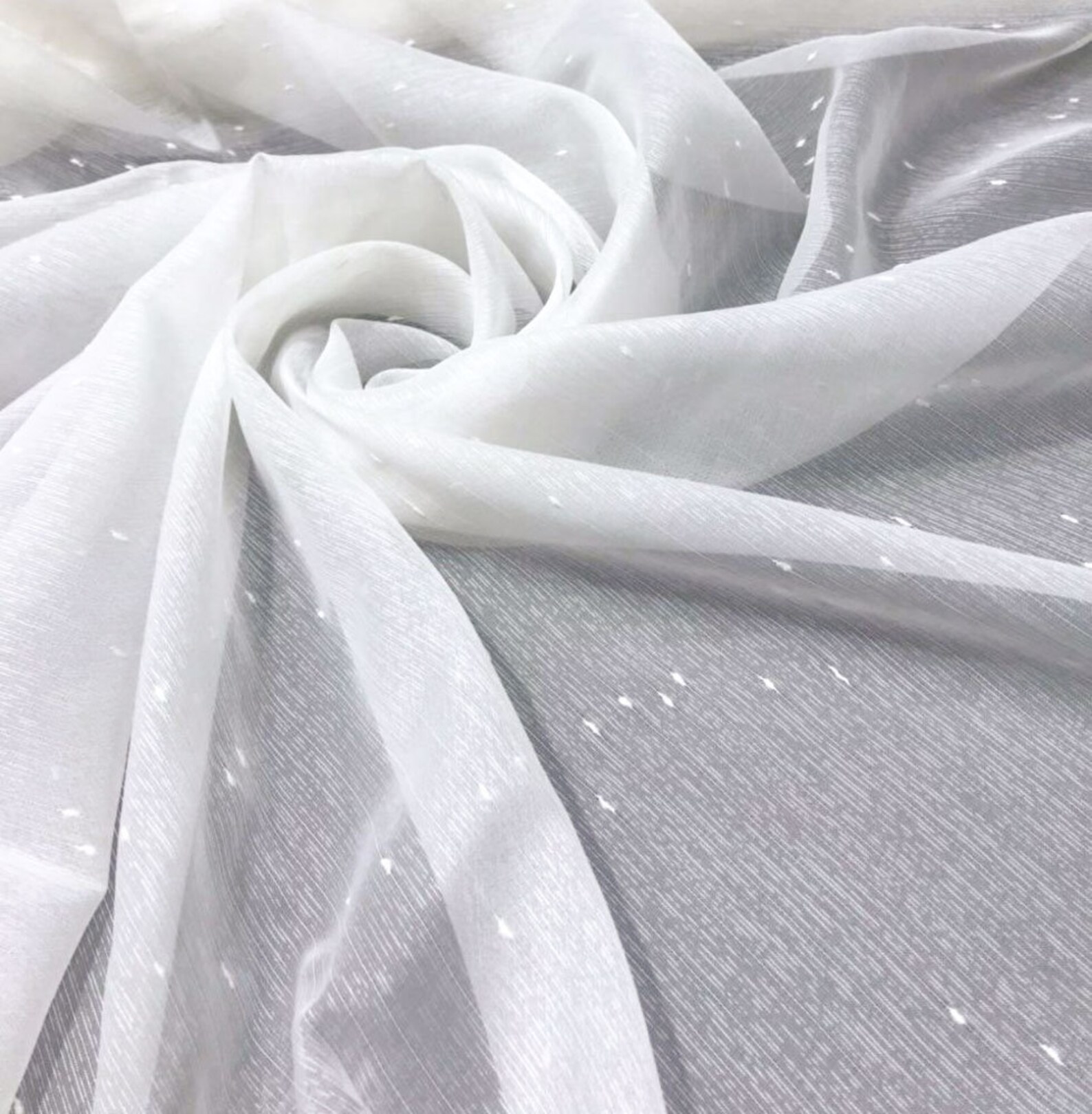 Translucent Curtain in Two Colors, Linen Tulle, Linen Drapery, Interior ...
