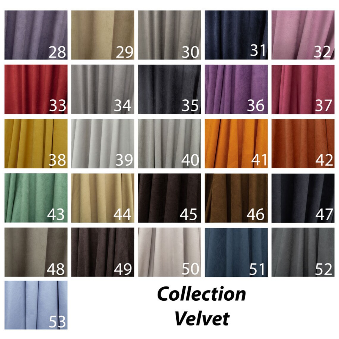 Window Curtains Velvet, Ready Made Curtains, 53 Colors, Window Curtains ...