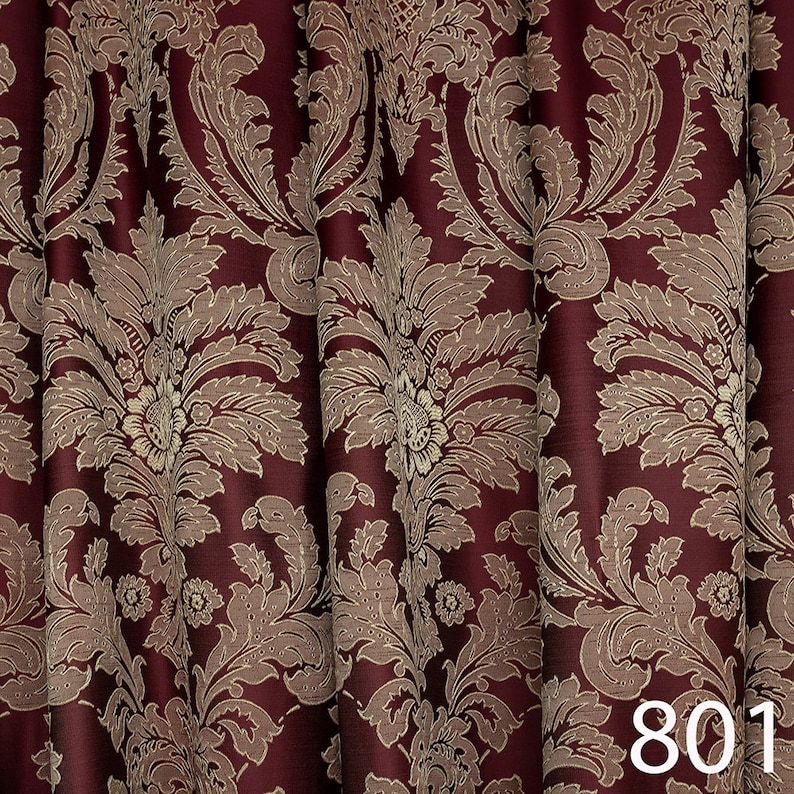 Jacquard Curtains Fabric Swatches, Curtain Fabric by Meter, Curtain ...