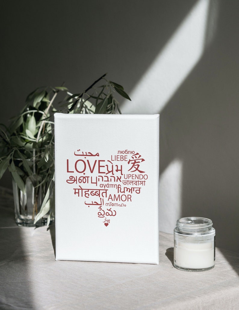 Love in Different Languages Wall Art | Heart | Digital Print - Etsy