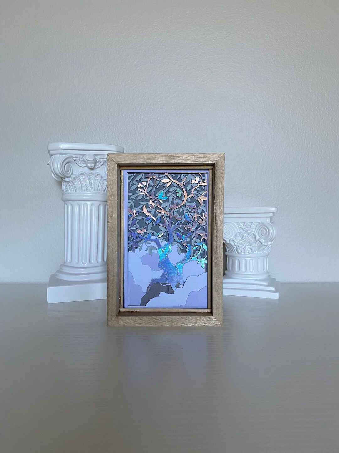 Silver Tree Mini Paper Cut Shadow Box - Etsy