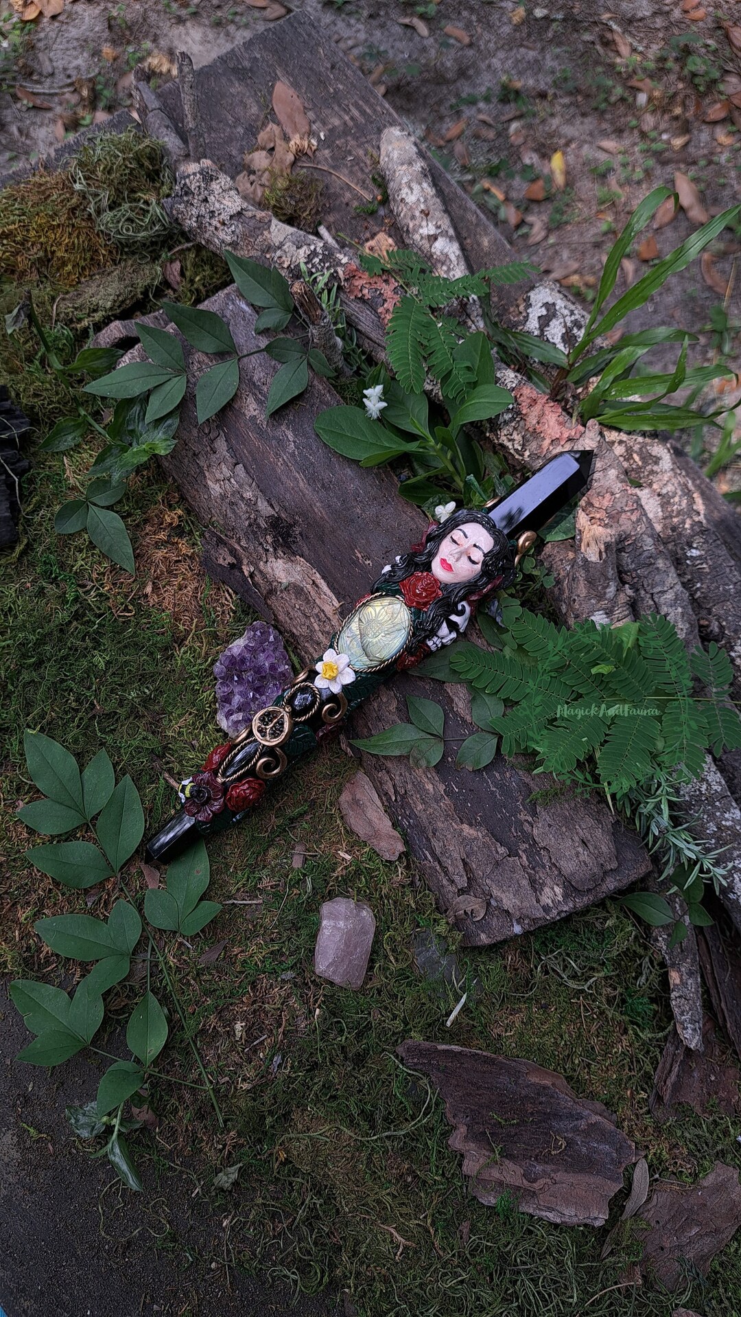 Descending the Underworld Persephone Crystal Wand Persephone Altar Tool ...