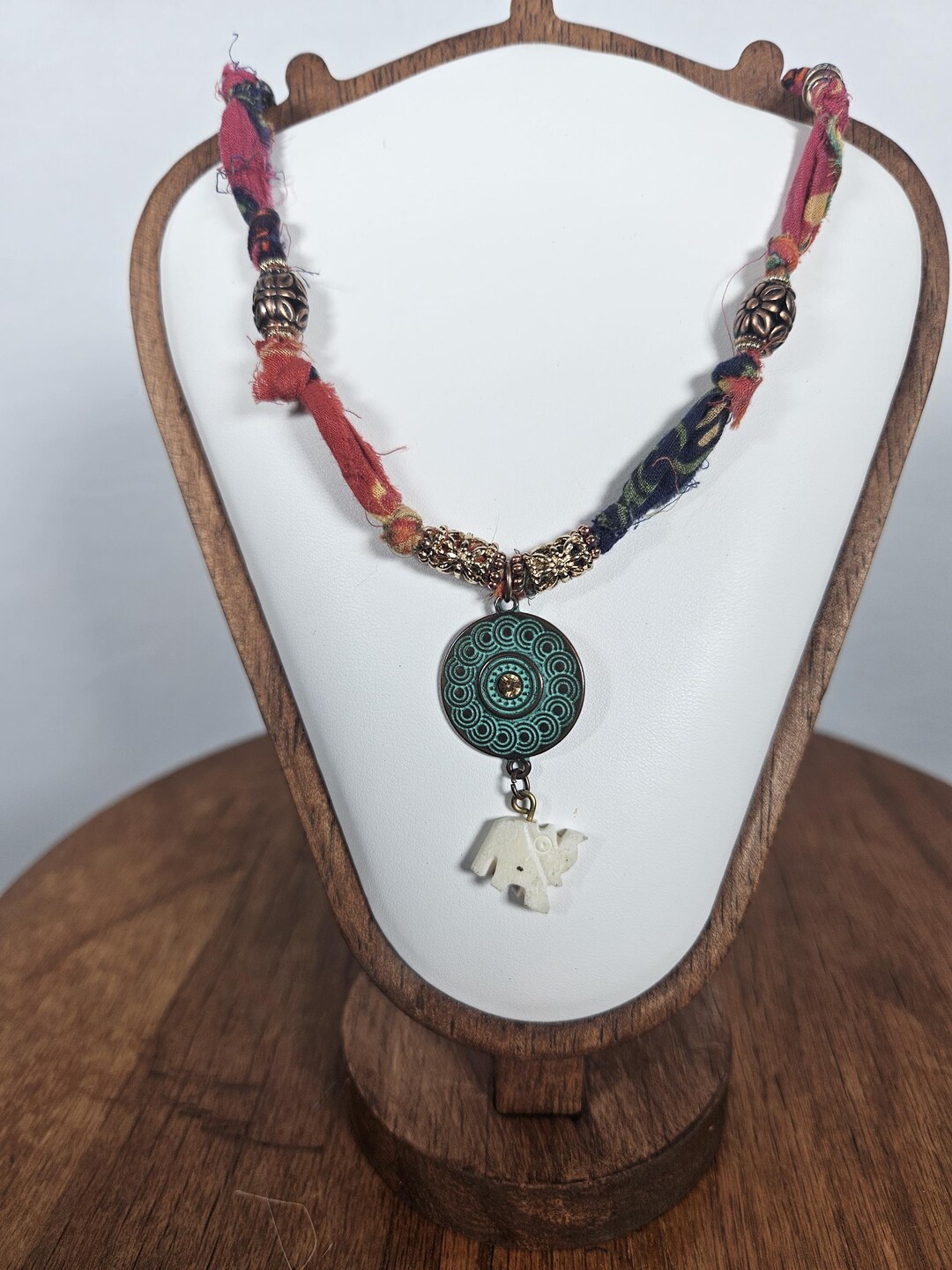 Mini Tusk Elephant Charm Necklace - Etsy