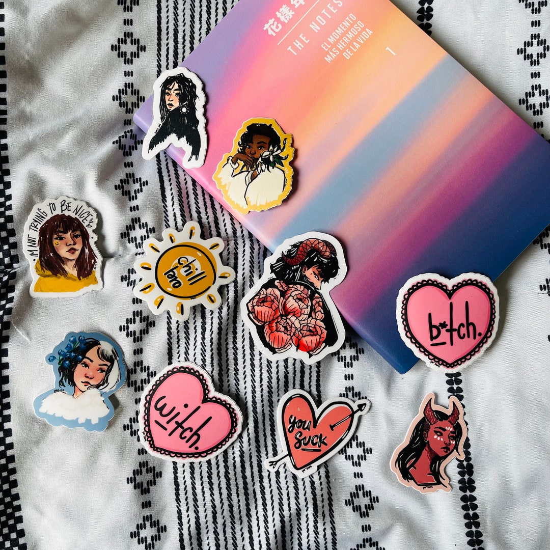 Stickers Girls & Words Vinyl Sticker - Etsy