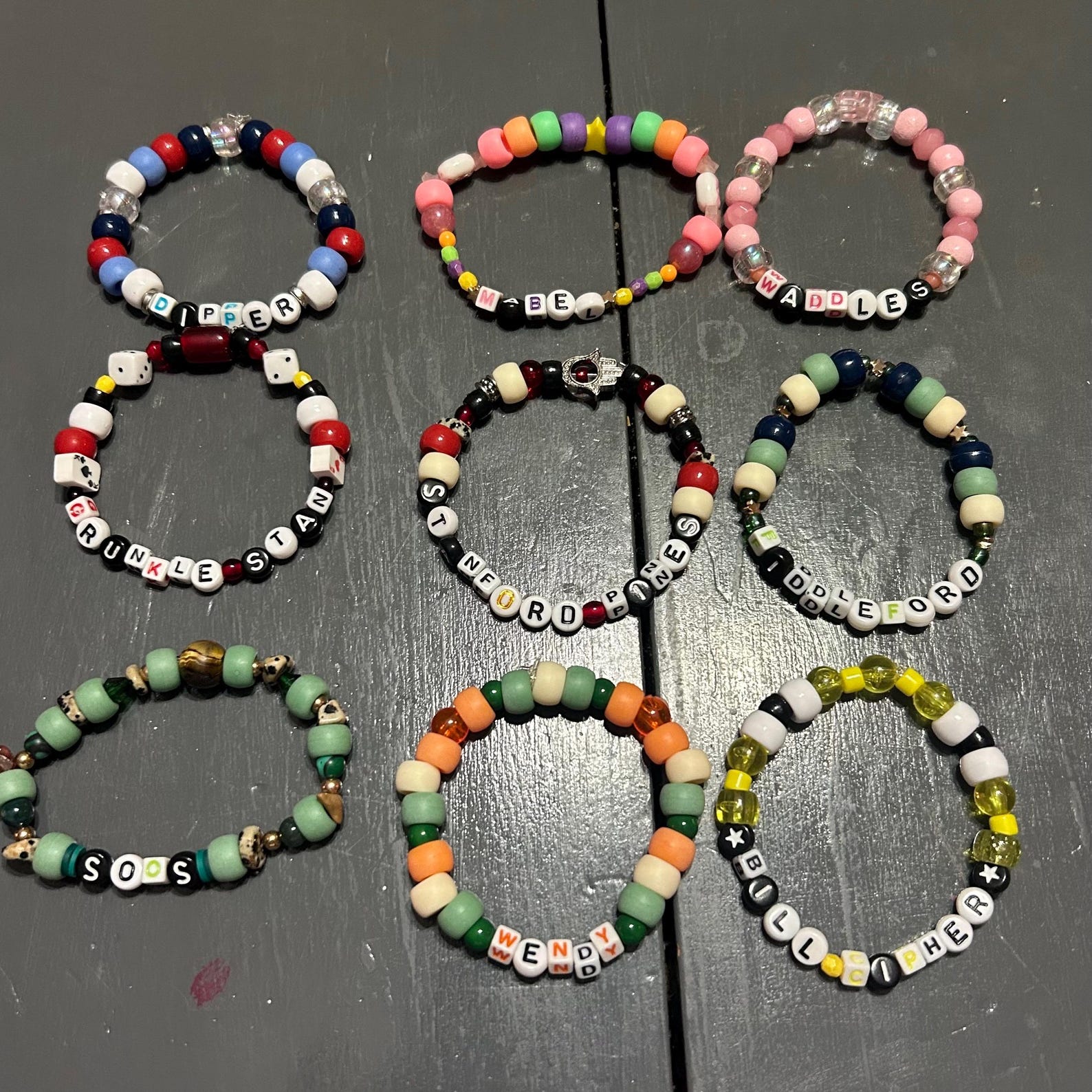 Gravity Falls Inspired Character Beaded Bracelets - Etsy