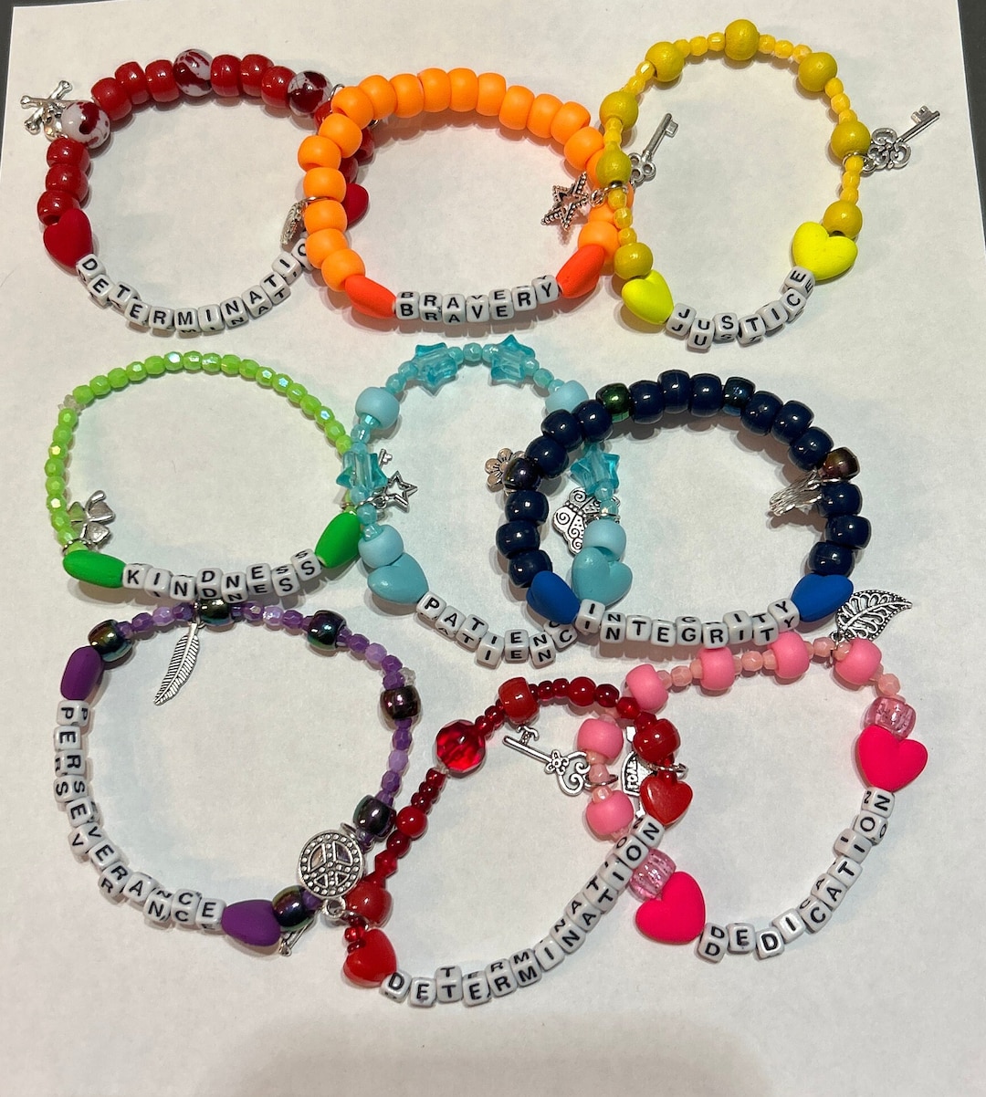 Undertale Inspired Soul Traits Beaded Bracelets - Etsy
