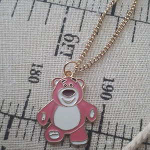 Lotso Bear Charm, Lotso Hugs Toy Story, Earrings and Necklace Set - Etsy