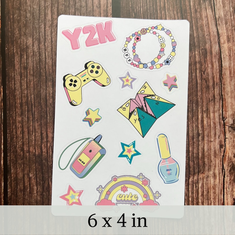 Cute Y2K, 2000s Aesthetic Sticker Sheets for Journaling, Scrapbooking ...