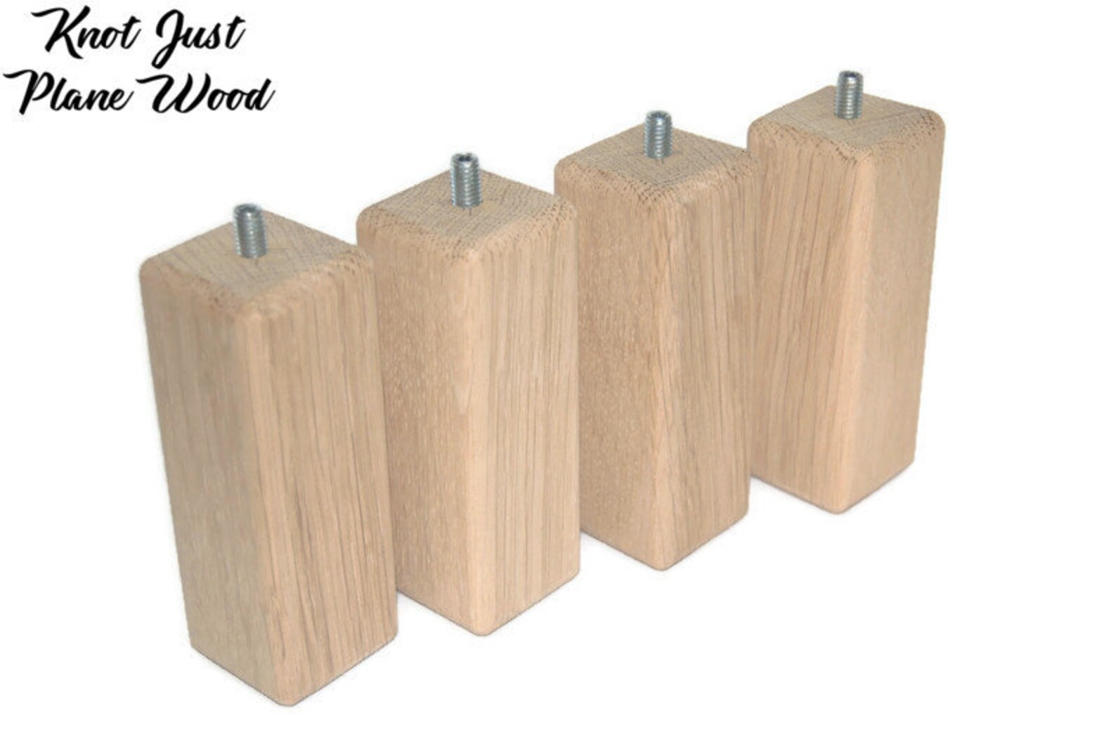 Wooden Oak Furniture Legs / Feet & Fixing Plates Set of 4 - Etsy