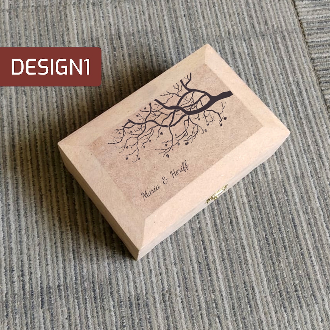 Personalized Wooden Keepsake Box, Custom Wedding Card Box, Handmade ...