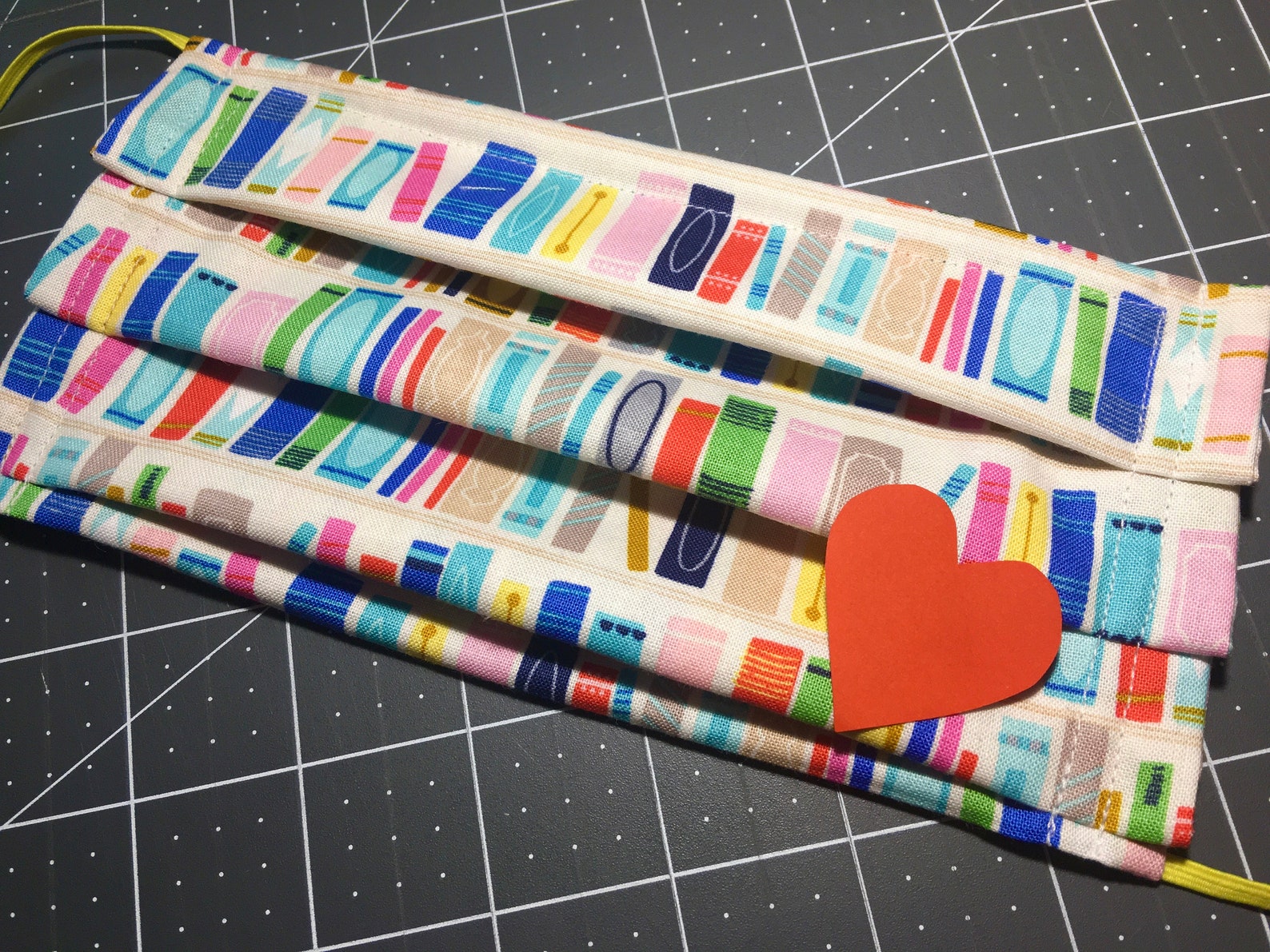 READY TO SHIP Books on a Bookshelf Reusable/Washable Fabric | Etsy