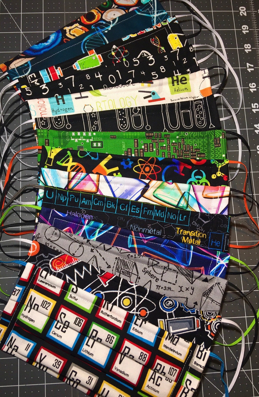 Science STEM STEAM Reusable/washable Fabric Face Masks With - Etsy