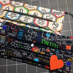 Science STEM STEAM Reusable/washable Fabric Face Masks With - Etsy