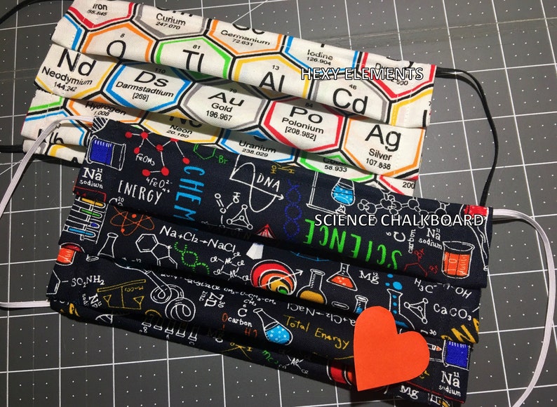 Science STEM STEAM Reusable/washable Fabric Face Masks With | Etsy
