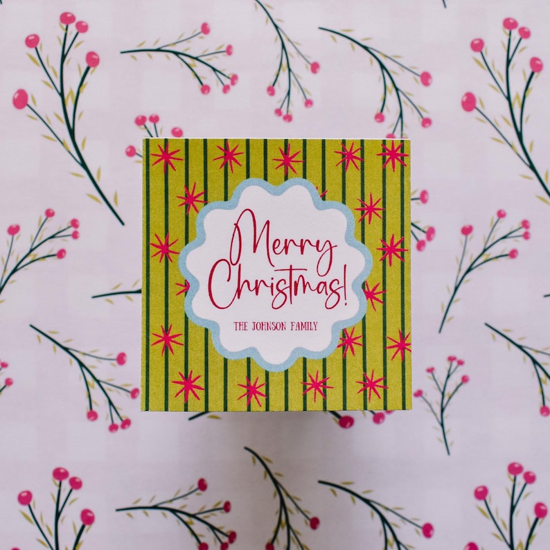 Stars + Stripes Christmas Gift Tag - Etsy