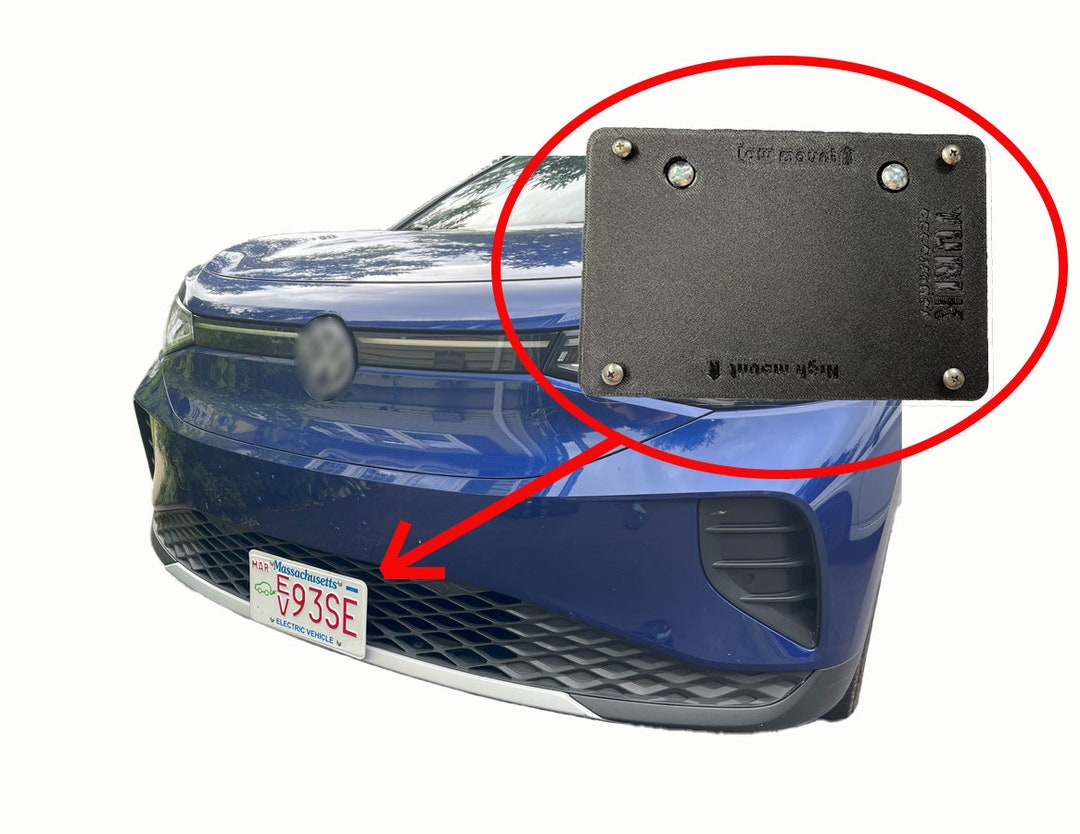 No Drilling Front/rear License Plate Mount for Volkswagen ID.4. Direct ...