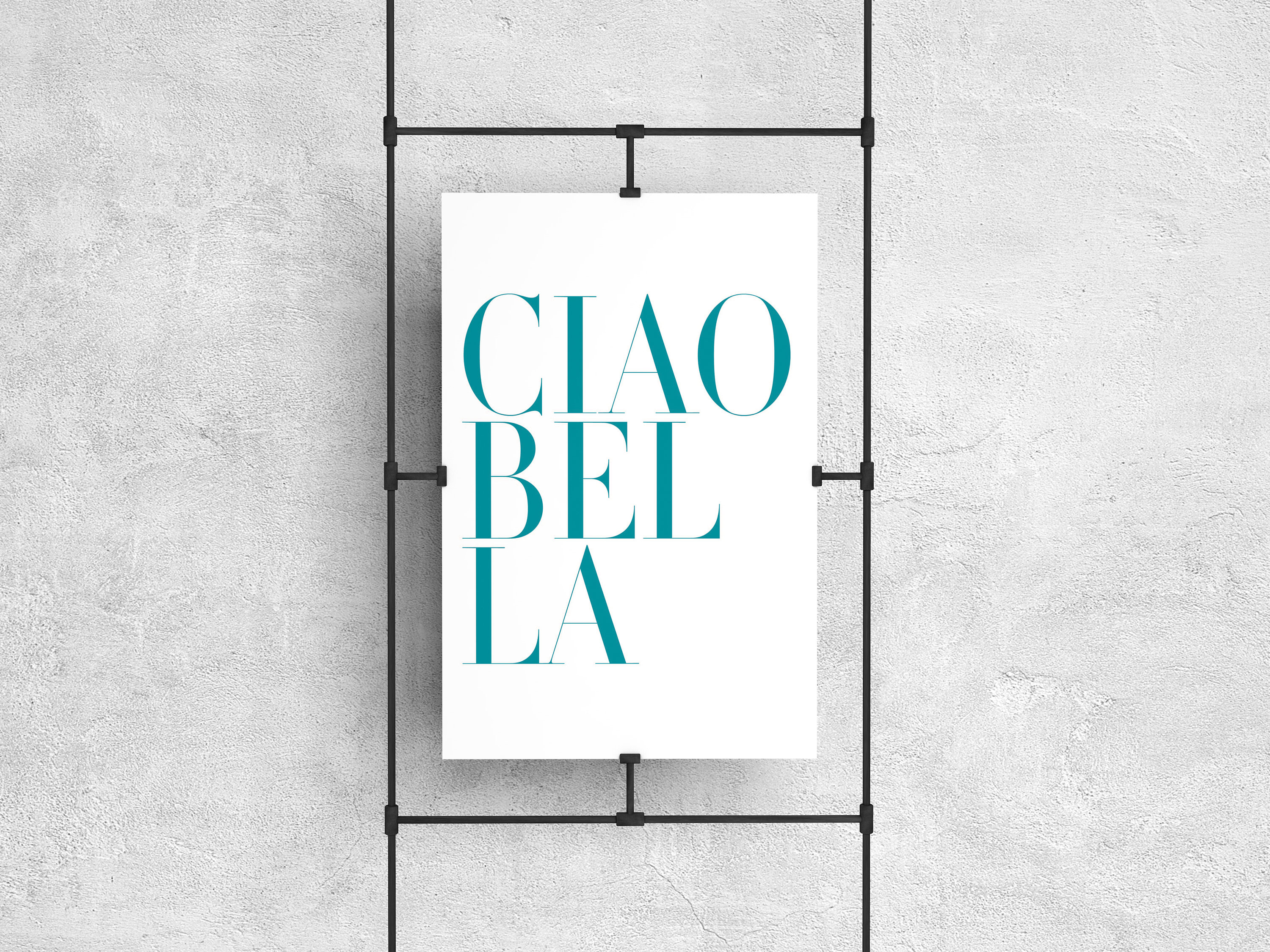 Ciao Bella Digital Print, Ciao Bella Art Print, Ciao Bella Turquoise ...